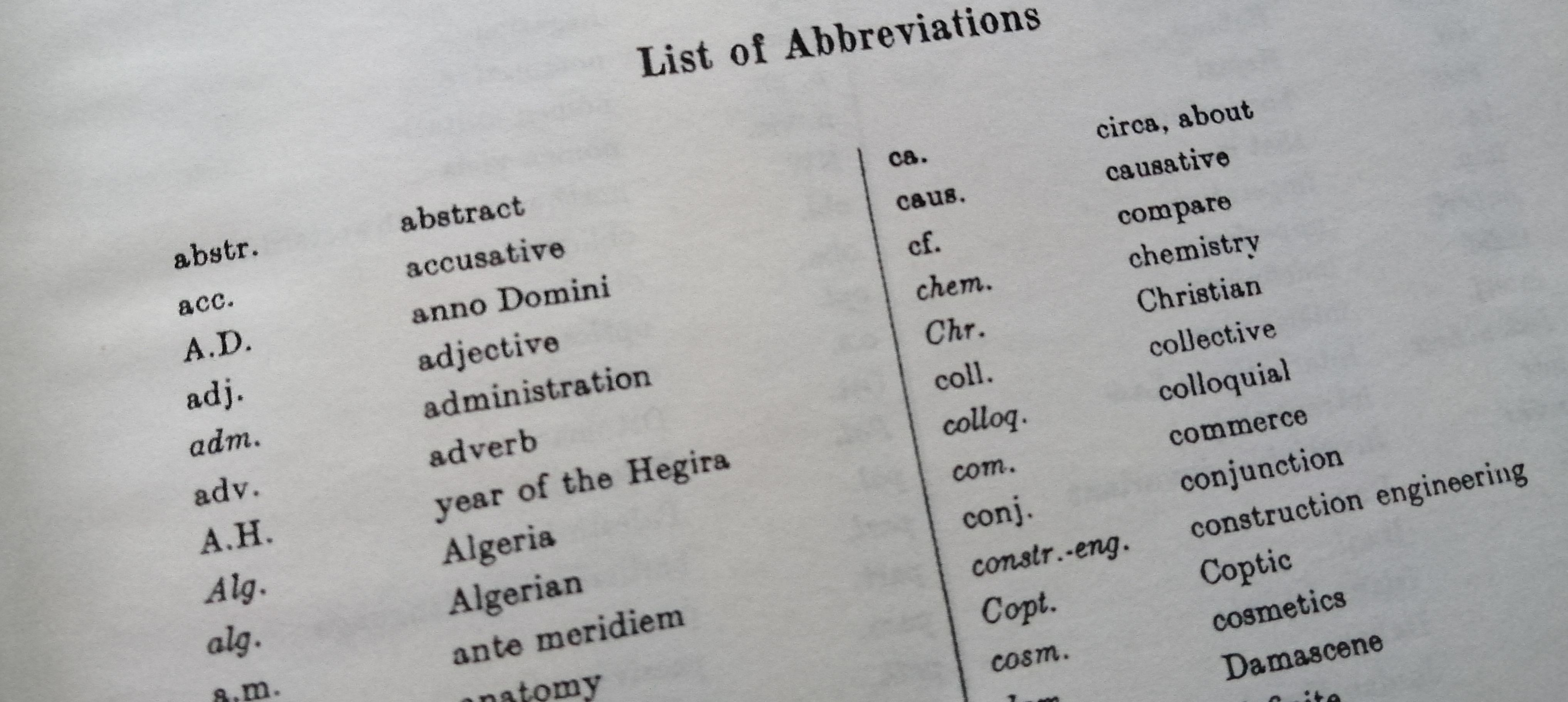 Reference: A List of Abbreviations in the Hans Wehr Dictionary – The ...
