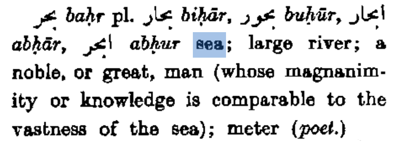 Six Arabic Words for “Ocean” or “Sea” – The Arabic Pages